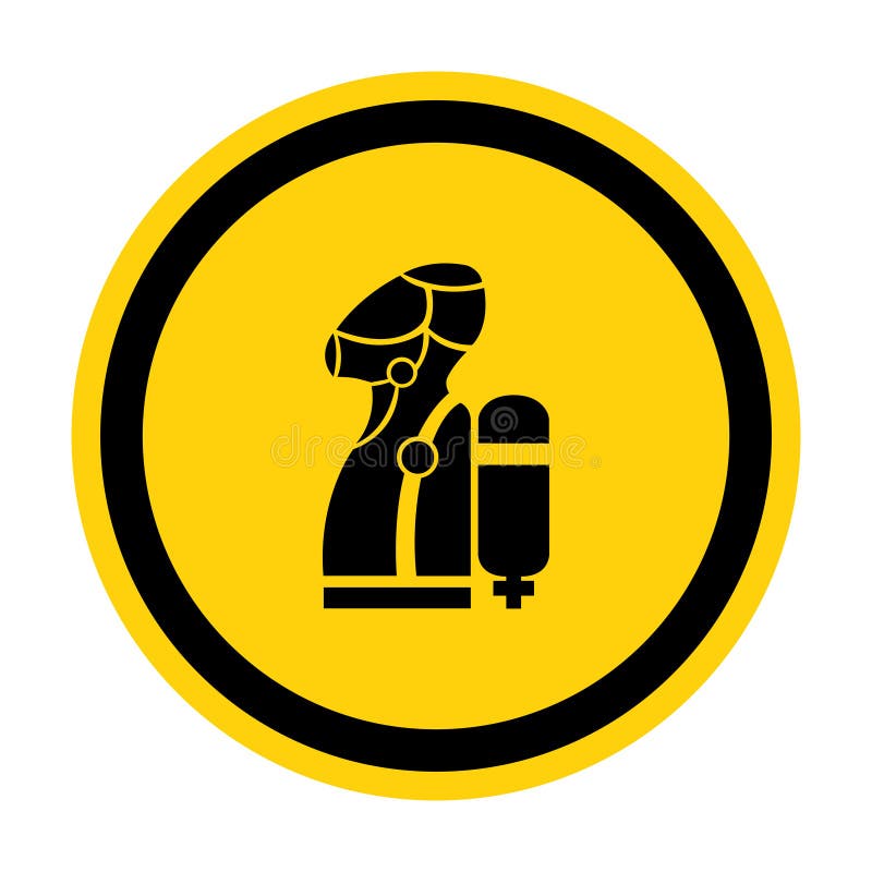 Wear SCBA Symbol Sign, Vector Illustration, Isolate on White Background ...