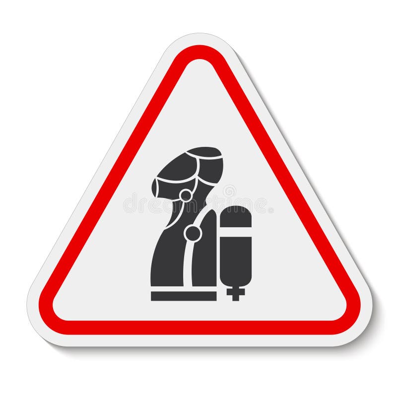 Wear SCBA (Self Contained Breathing Apparatus) Symbol Isolate on White ...