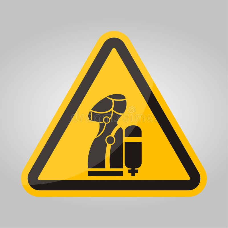 Wear SCBA (Self Contained Breathing Apparatus) Symbol Isolate on White ...