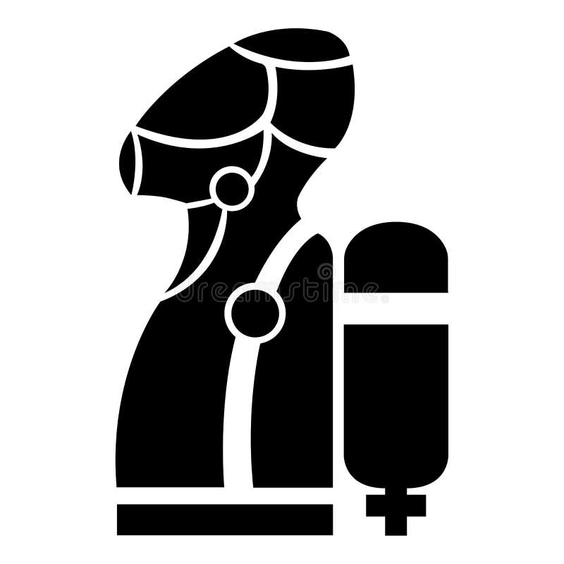 Wear SCBA (Self Contained Breathing Apparatus) Symbol on Black ...