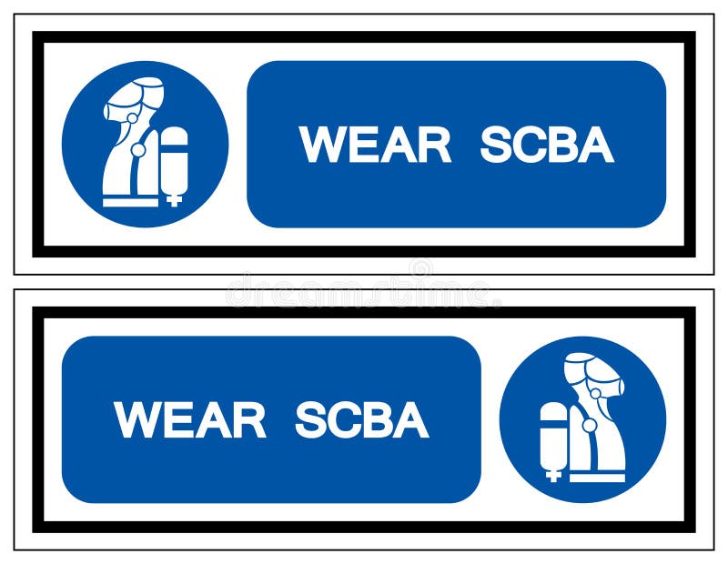 Wear SCBA Black Icon,Vector Illustration, Isolated on White Background ...