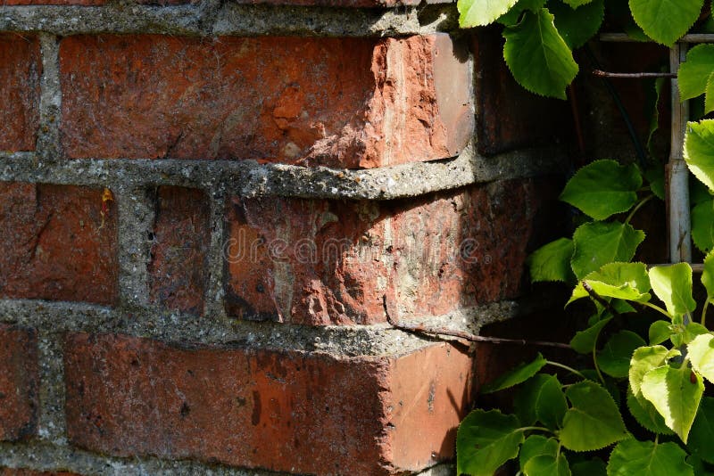 Wear To Old Bricks in Outside Wall. Stock Image - Image of ancient ...
