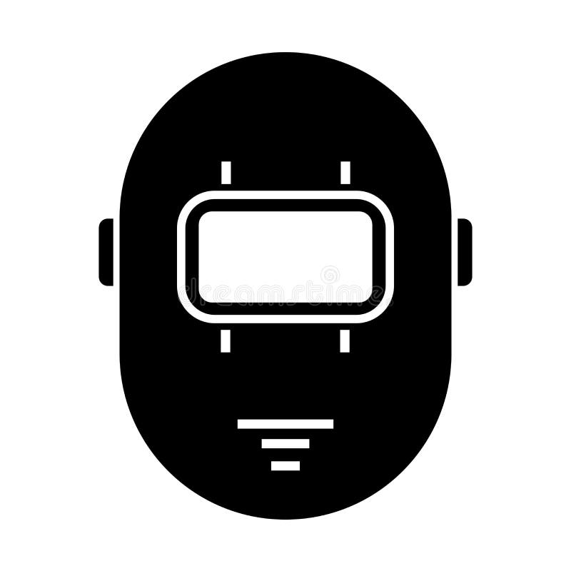 Wear Welding Helmet Symbol Sign,Vector Illustration, Isolated on White ...