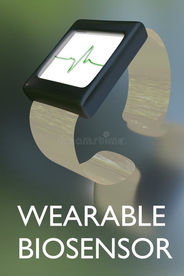 Wearable Biosensor concept stock illustration. Illustration of ...