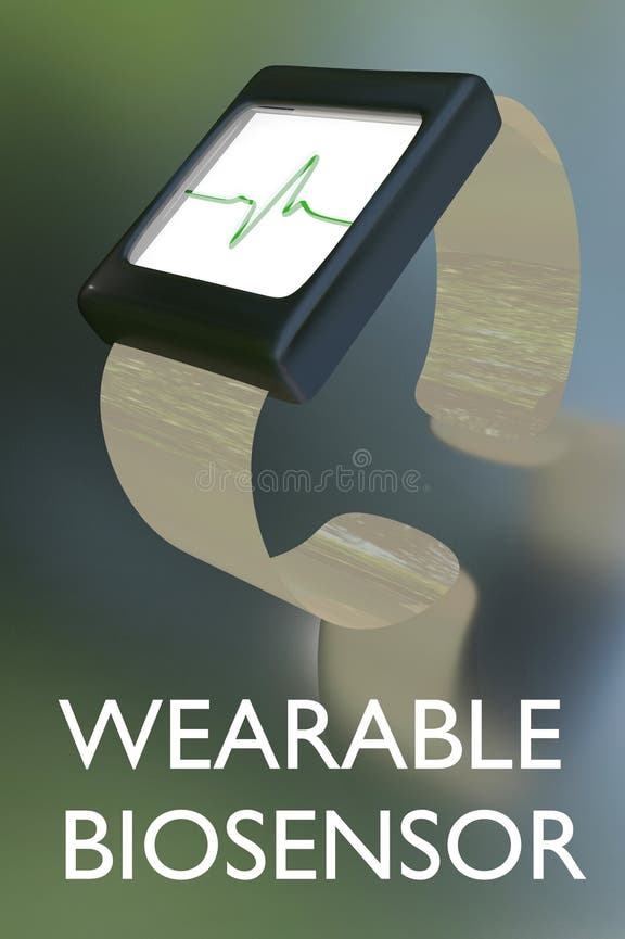 Wearable Biosensor concept stock illustration. Illustration of ...