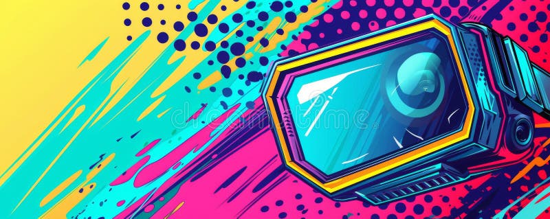 Wearable Camera Frame on a Vibrant and Colorful Adventure-themed ...