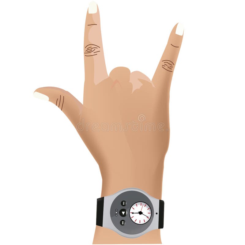 Wearable clock stock illustration. Illustration of event - 34943145