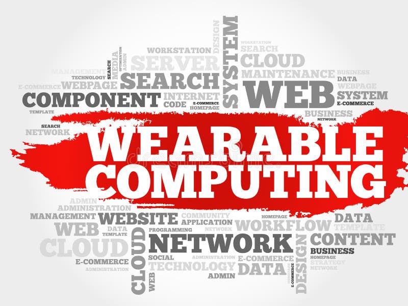 Wearable Computing Word Cloud Stock Illustration - Illustration of ...