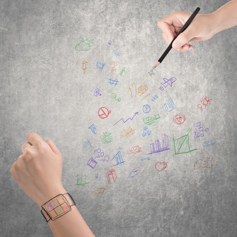 Wearable device concept stock photo. Image of computer - 43227190