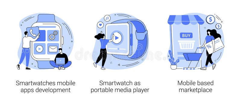 Wearable Devices Abstract Concept Vector Illustrations. Stock ...