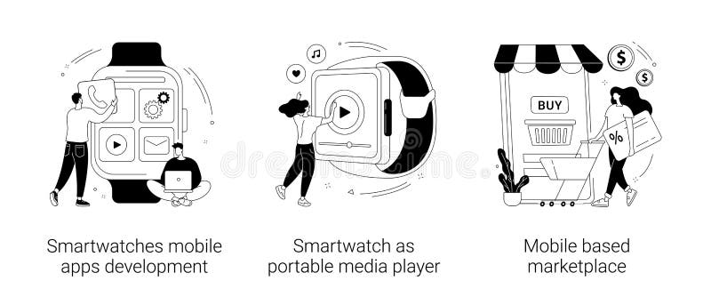 Wearable Devices Abstract Concept Vector Illustrations. Stock Vector ...
