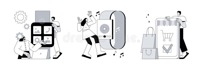 Wearable Devices Abstract Concept Vector Illustrations. Stock Vector ...