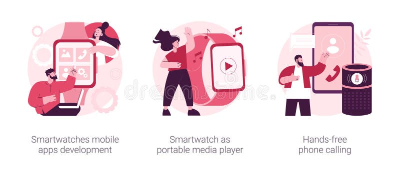 Wearable Devices Abstract Concept Vector Illustrations. Stock Vector ...