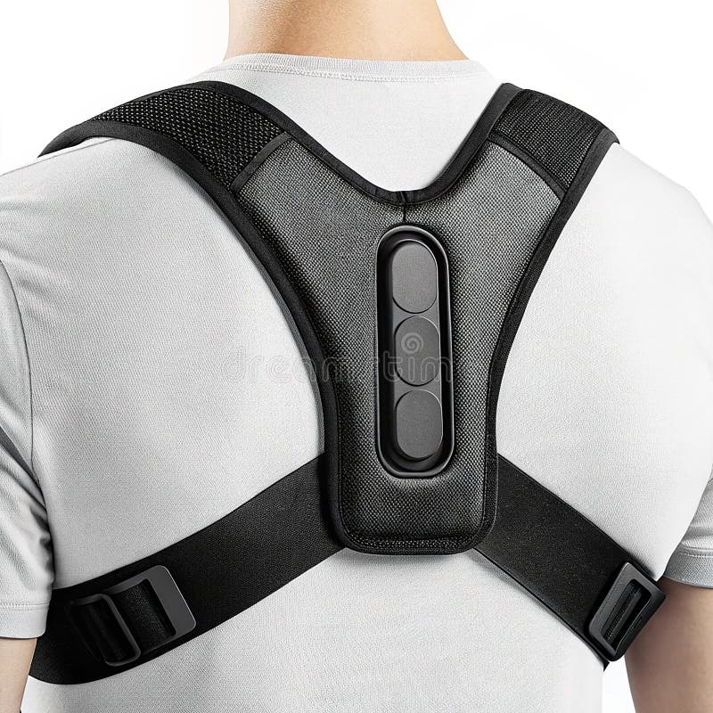 Wearable Posture Corrector Gadget on White Background Stock ...