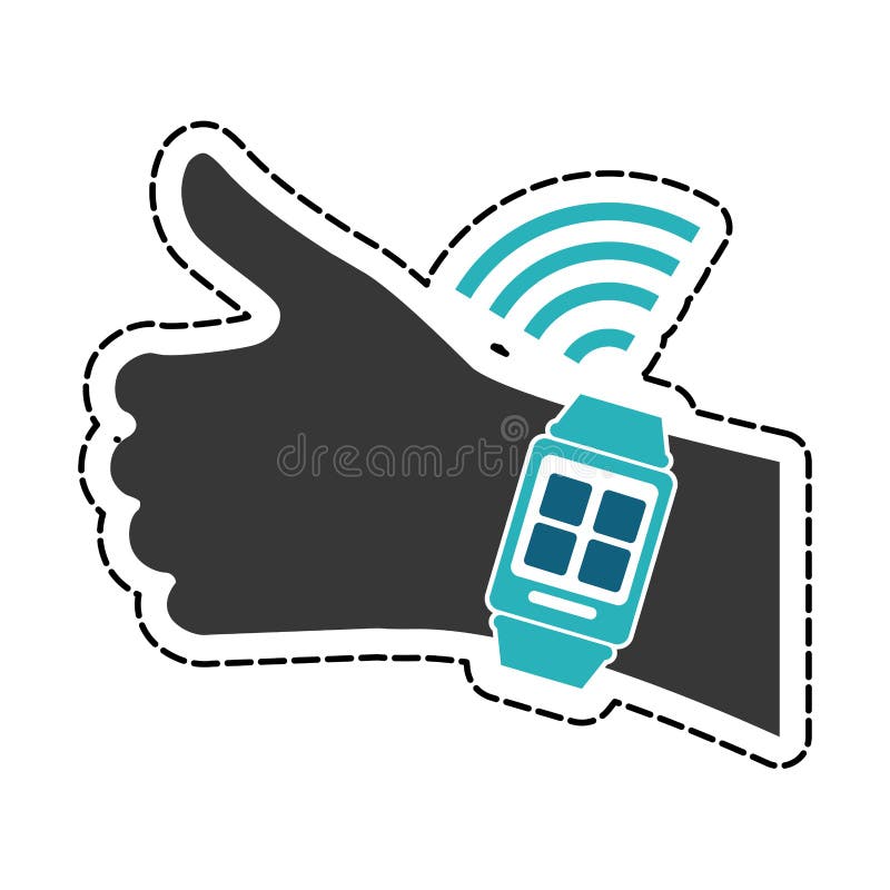 Wearable smart technology stock vector. Illustration of interface ...