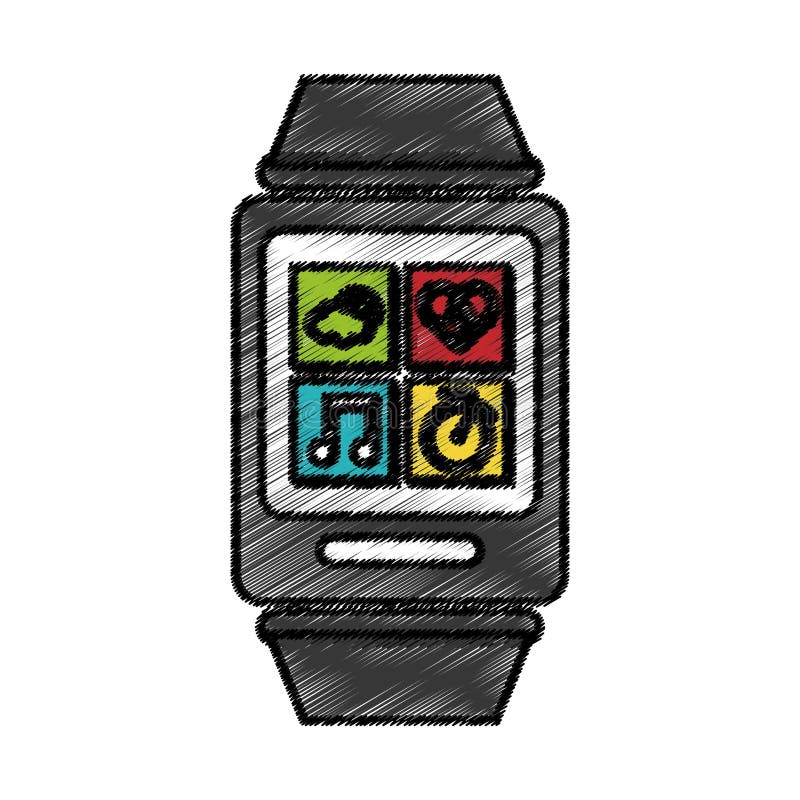 Wearable smart technology stock vector. Illustration of smartwatch ...