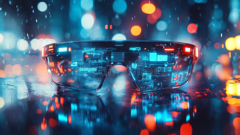 Wearable Tech with an Advanced Holographic User Interface Stock Photo ...