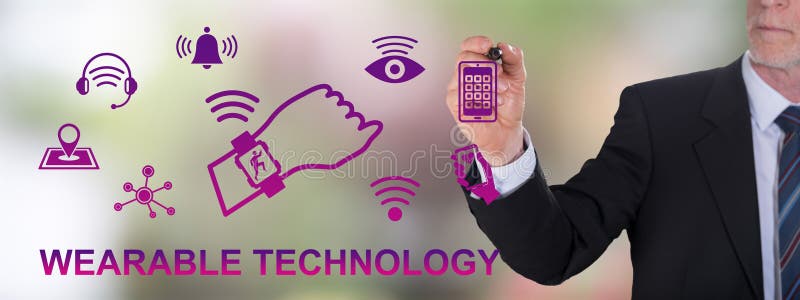 Wearable Technology Concept Drawn by a Businessman Stock Illustration ...