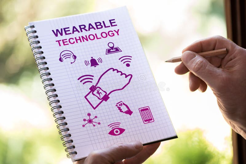 Wearable Technology Concept on a Notepad Stock Photo - Image of digital ...