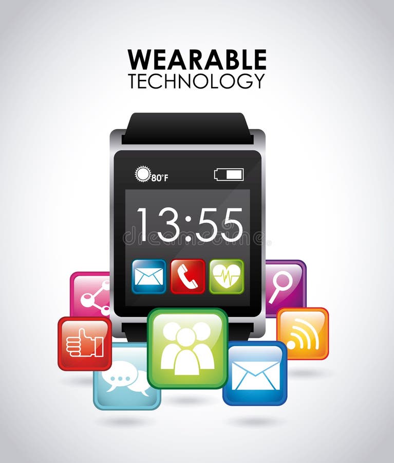 Wearable technology stock illustration. Illustration of media - 49481214