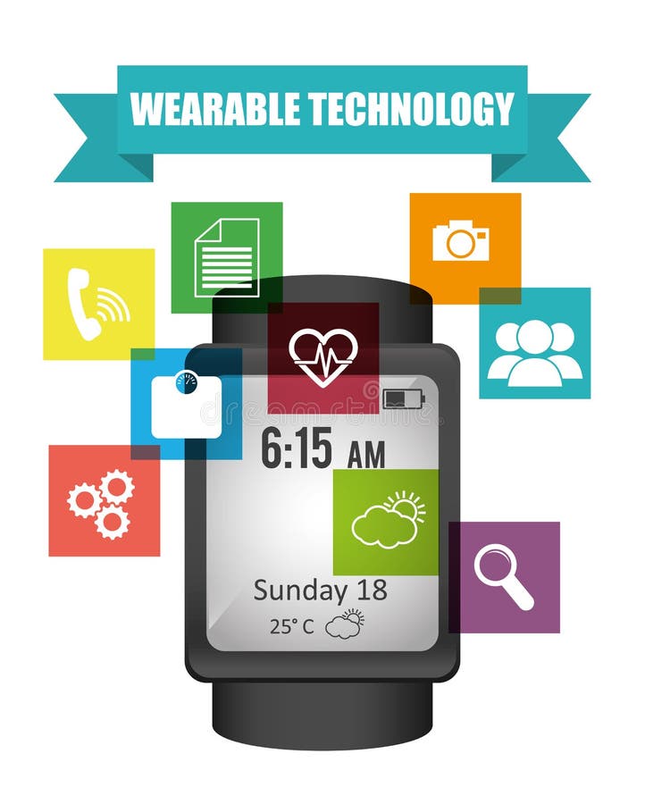 Wearable technology design stock vector. Illustration of technology ...