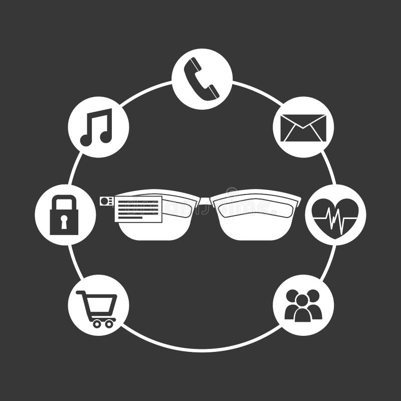 Wearable technology design stock vector. Illustration of smartglasses ...