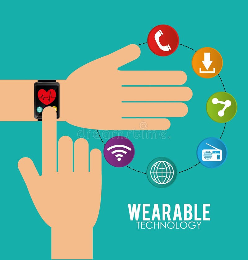 Wearable Technology Graphic Stock Vector - Illustration of ...