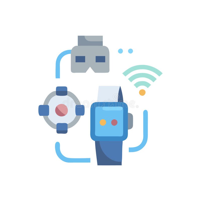 Wearable Technology Icon for Smart Solutions Stock Illustration ...