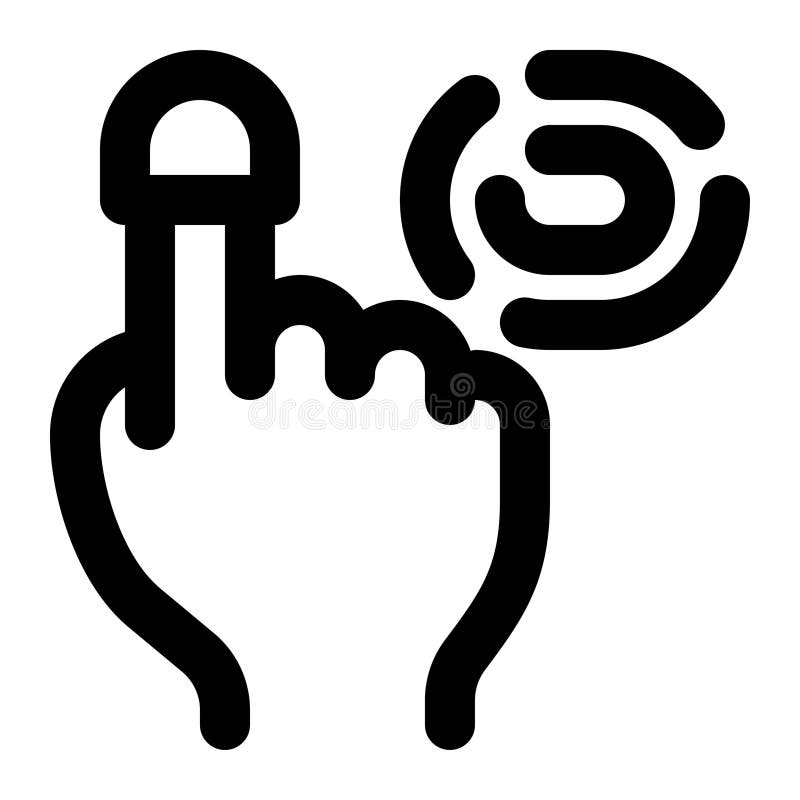 Smart Finger, Fingerprint, Touch, Wearable Technology Outline Icon ...