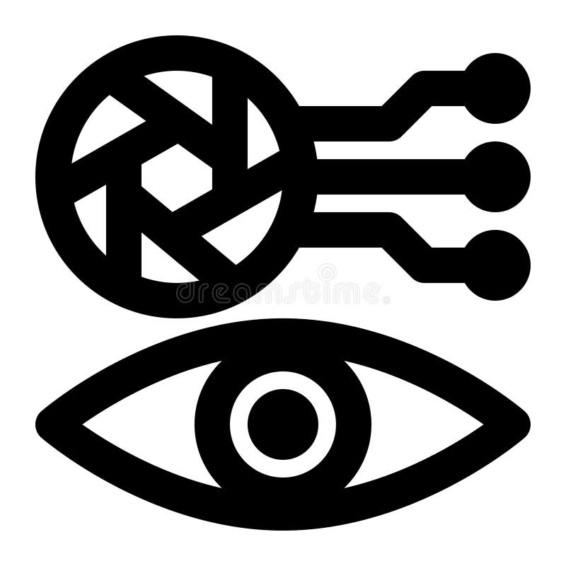 Smart Lens, Smart Eyewear, Bionic, Contact Lens Outline Icon Stock ...