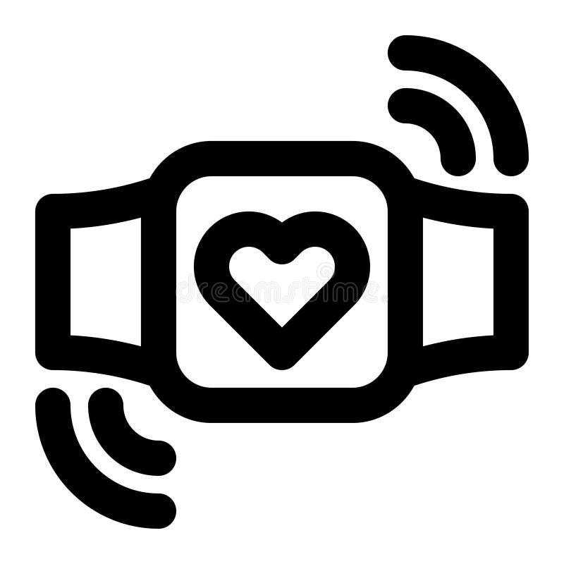 Health Sensor, Fitness Sensor, Smart Health, Wellness Wearable Outline ...