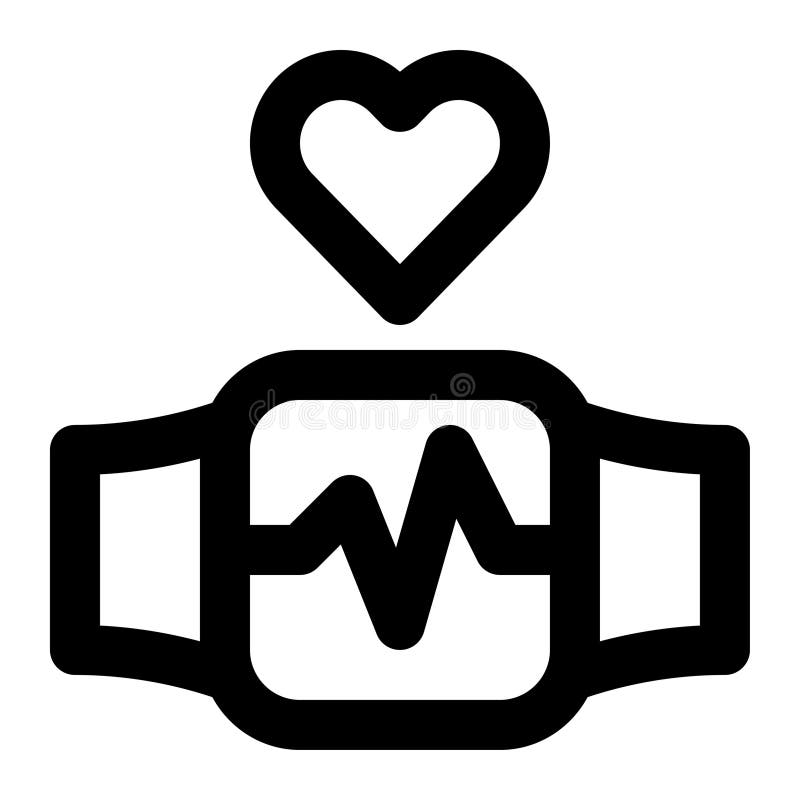 Heart Rate Monitor, Tracker, Health Tracker, Fitness Tracker Outline ...