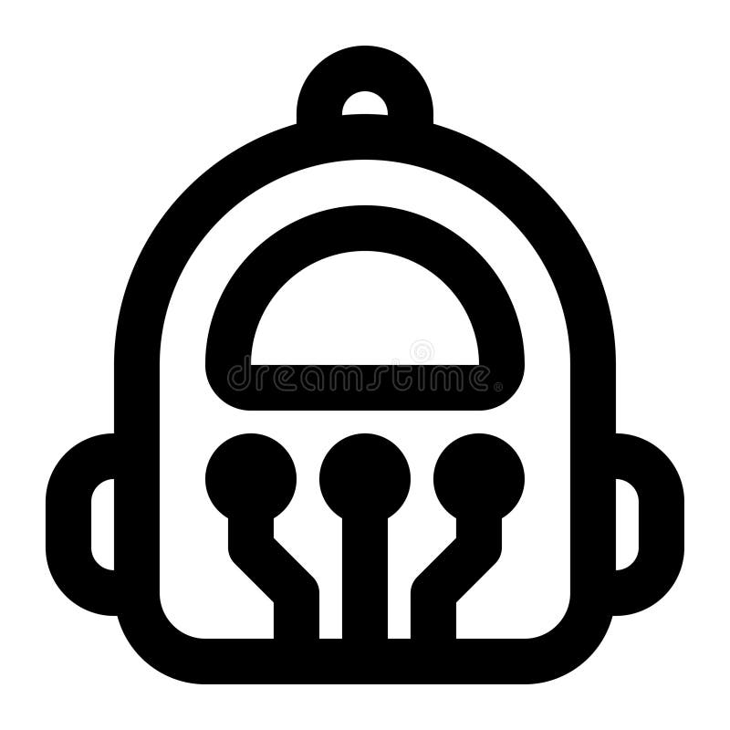 Smart Bag, Smart Backpack, Wearable Technology Outline Icon Stock ...