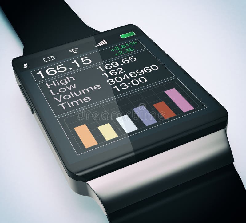 Wearable Technology, Smartwatch Stock Illustration - Illustration of ...