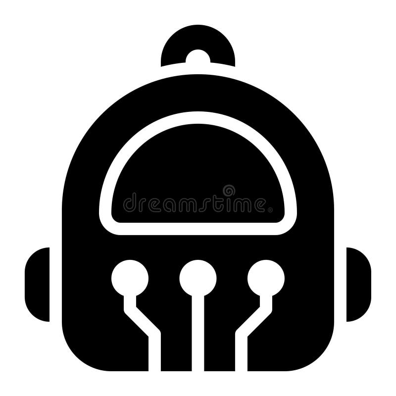 Smart Bag, Smart Backpack Glyph Solid Icon Stock Photo - Illustration ...