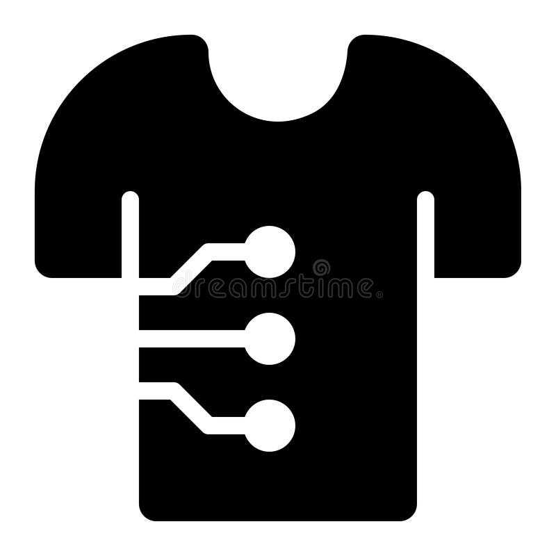 Smart Clothing, Smart Shirt Glyph Solid Icon Stock Illustration ...