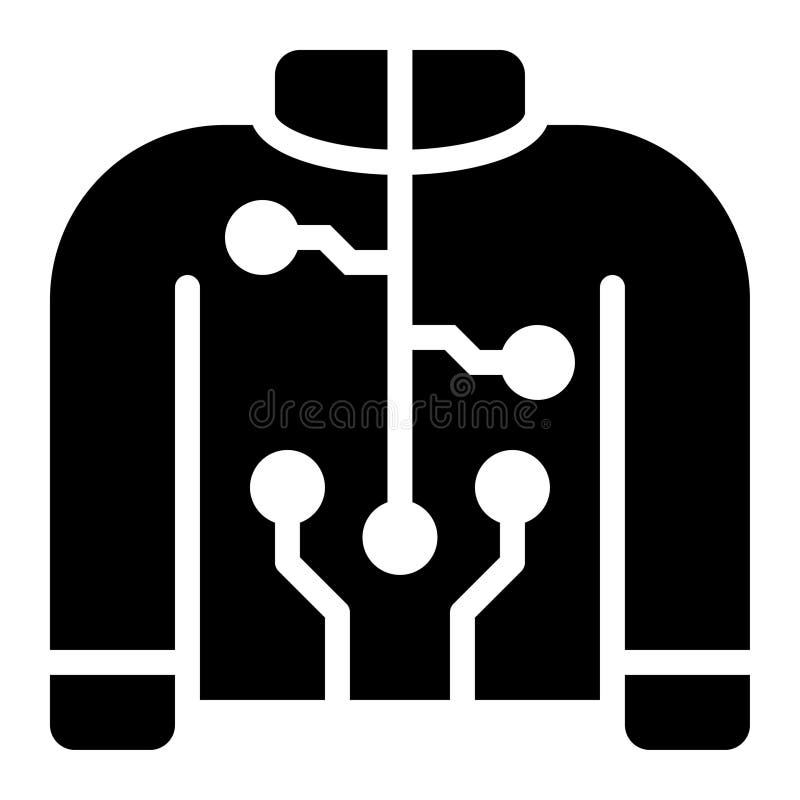 Smart Clothing, Smart Clothes Glyph Solid Icon Stock Photo ...