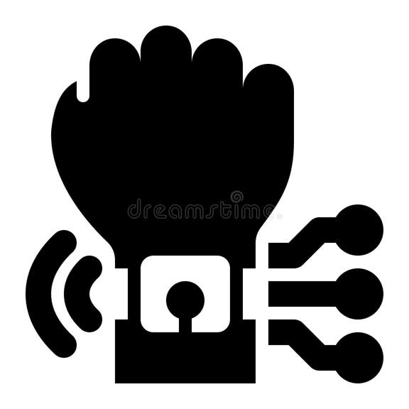 Wearable Technology, Wearable Device Glyph Solid Icon Stock Image ...