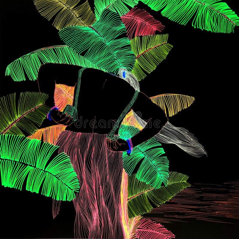 Wearing a Bra, Bathing in the Pond, Wearing a Saree Stock Illustration ...