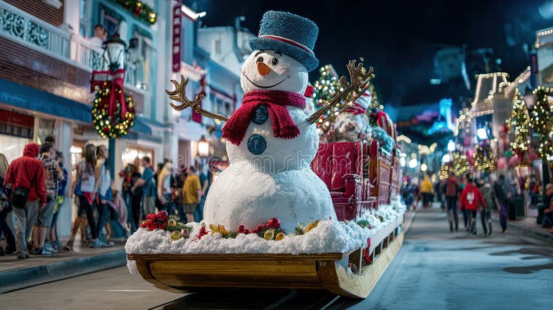 Wearing a Hat and Scarf on a Colorful Parade Float during Daytime ...