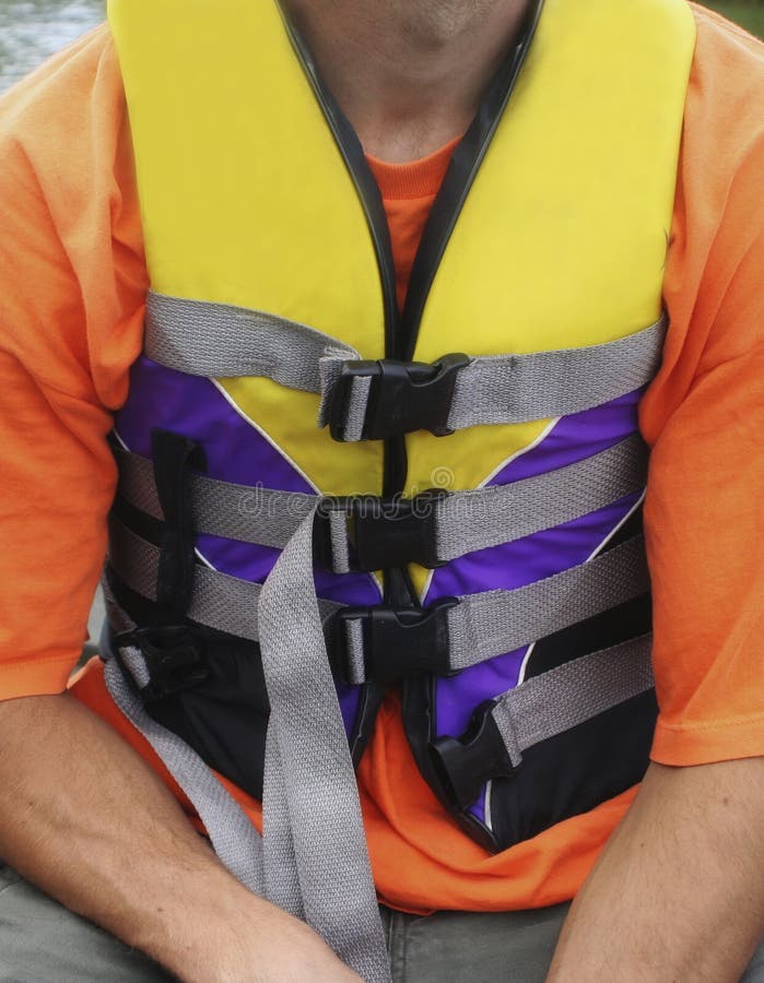 Wearing a life jacket stock image. Image of orange, colorful - 911907