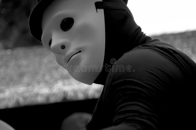 Wearing, Mask, Street Performer, Street Performance Stock Photo - Image ...