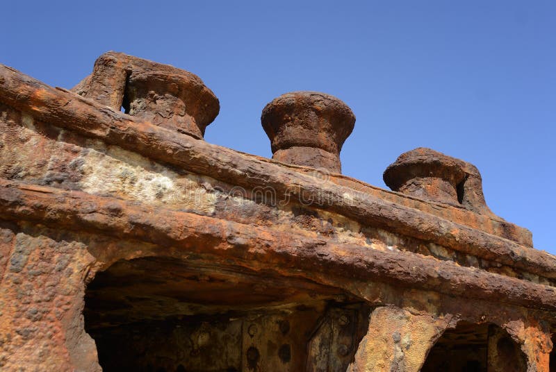Weark on a sandy beach stock photo. Image of rusty, nature - 23058680
