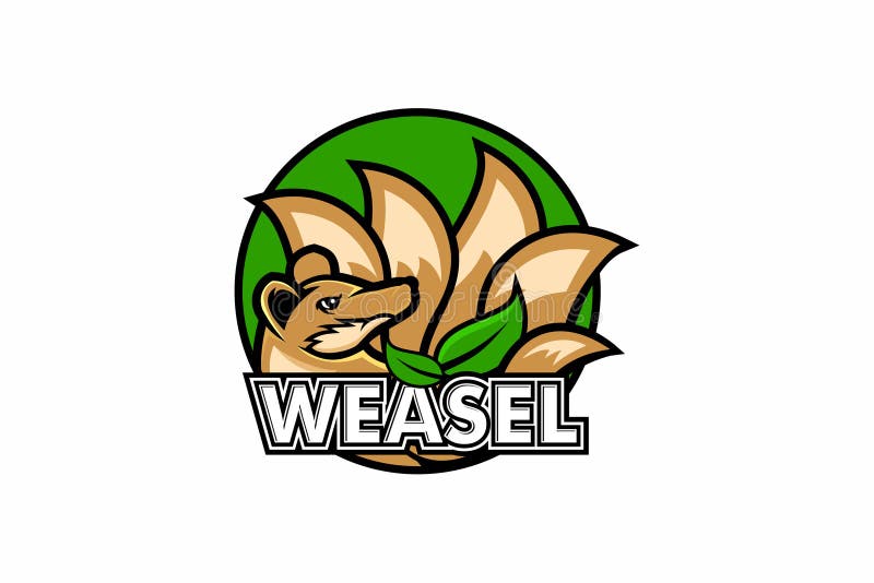 Weasel Five Tail Logo Vector. Weasel Animal Esport Logo Icon. Weasel ...