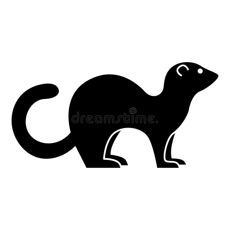 Weasel icon vector stock vector. Illustration of carnivore - 339057127