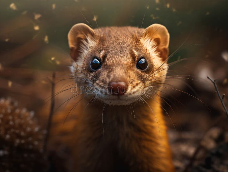 Weasel Portrait Created with Generative AI Technology Stock ...
