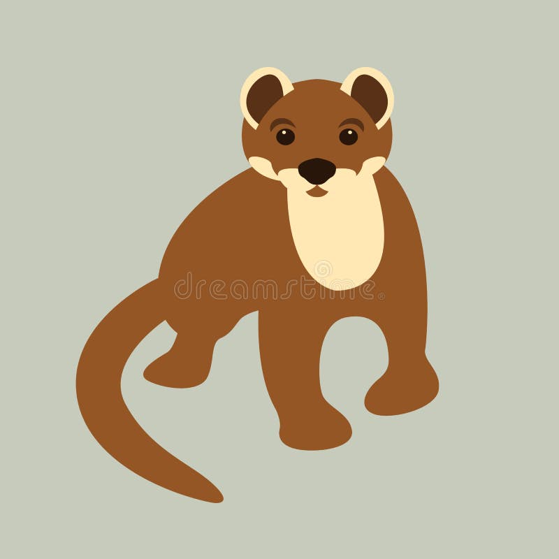 Weasel Vector Illustration, Flat Style, Black Silhouette ,profile Stock ...