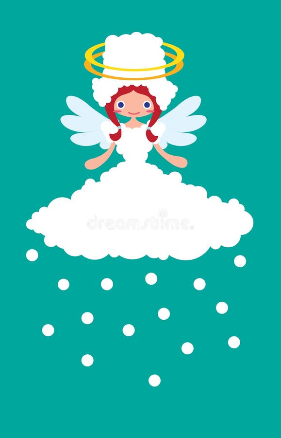 Weather Angel Thunder stock illustration. Illustration of season - 28373263