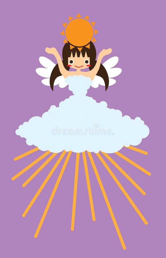 Weather Angel Thunder stock illustration. Illustration of season - 28373263