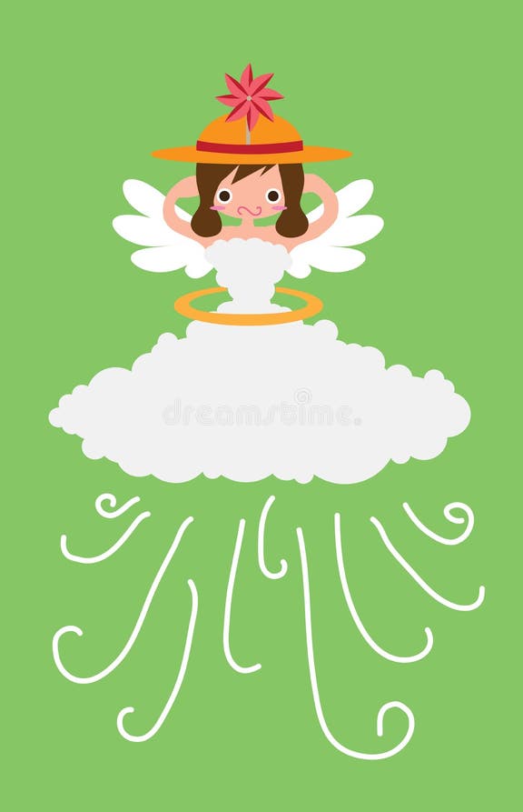 Weather Angel windy stock illustration. Illustration of drop - 28373288